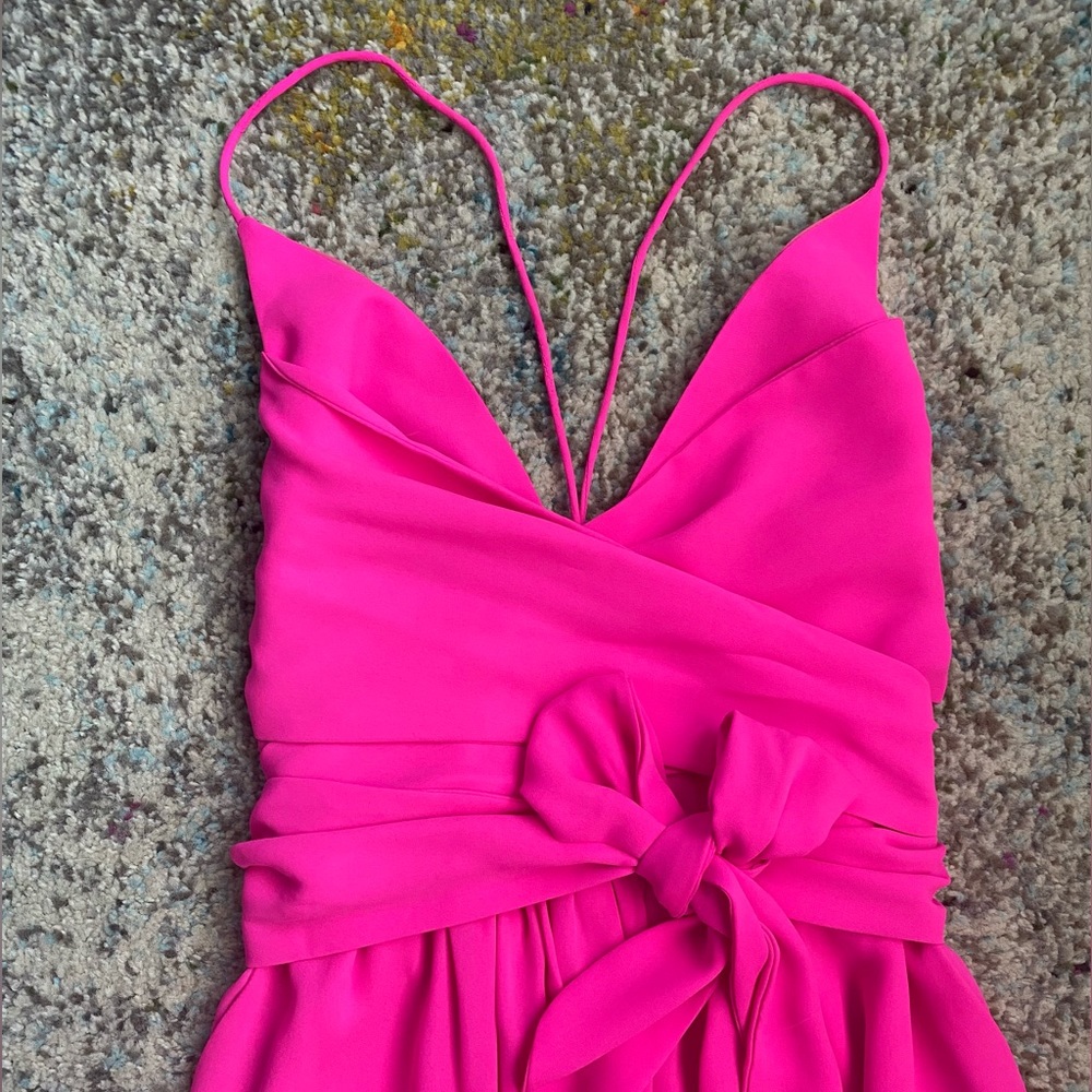 Barbie Hot Pink Strappy Wrap Dress Midi - Gem
